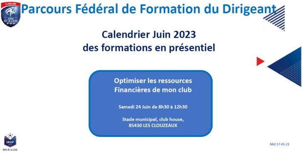 PFFD : formation en présentiel en juin – Ligue de Football des Pays de ...